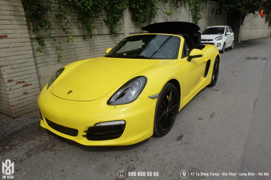 PORSCHE 718 BOXSTER - Glossy Crystal Maize Yellow - 2mdecal.vn